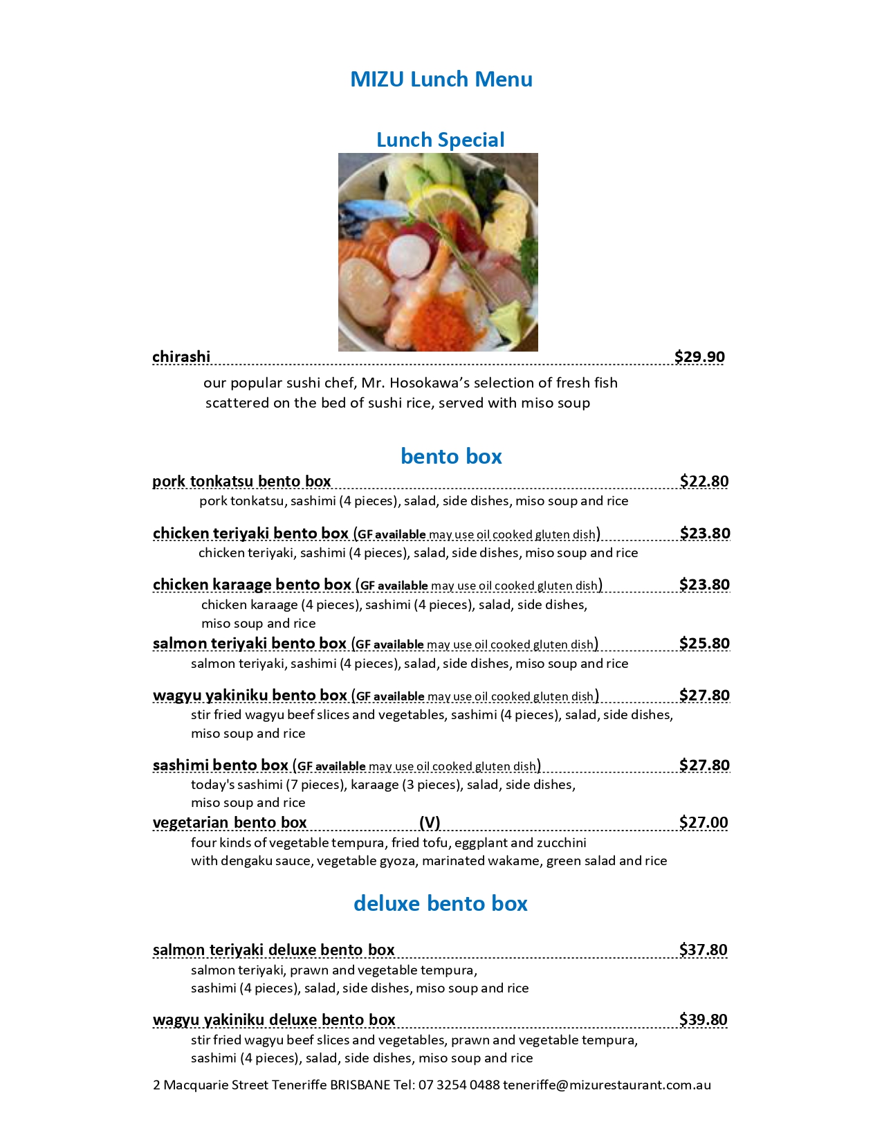 MIZU | Washoku Lovers